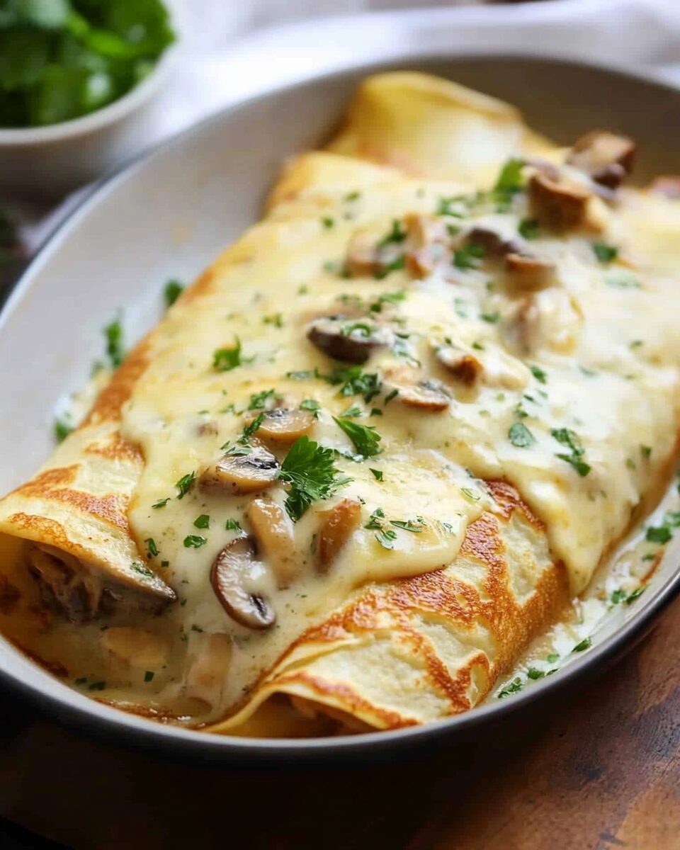 Chicken and Mushroom Crepe