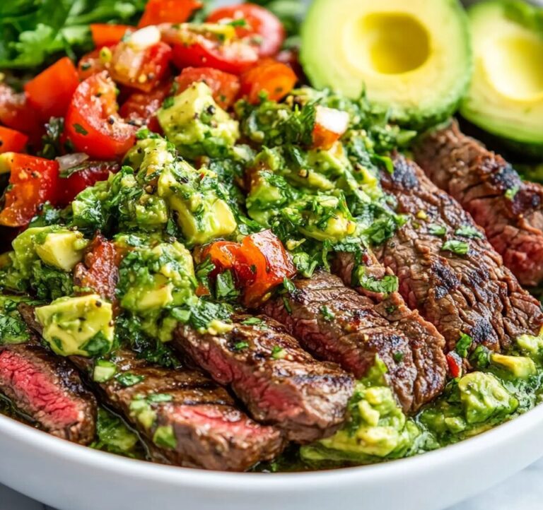 Skirt Steak with Avocado Chimichurri