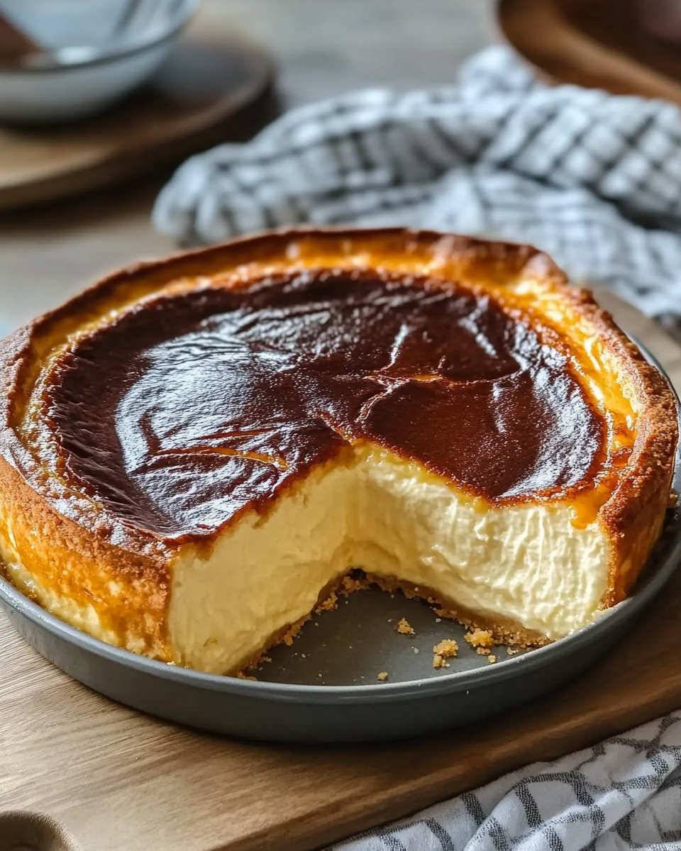 Loaf Pan Basque Cheesecake