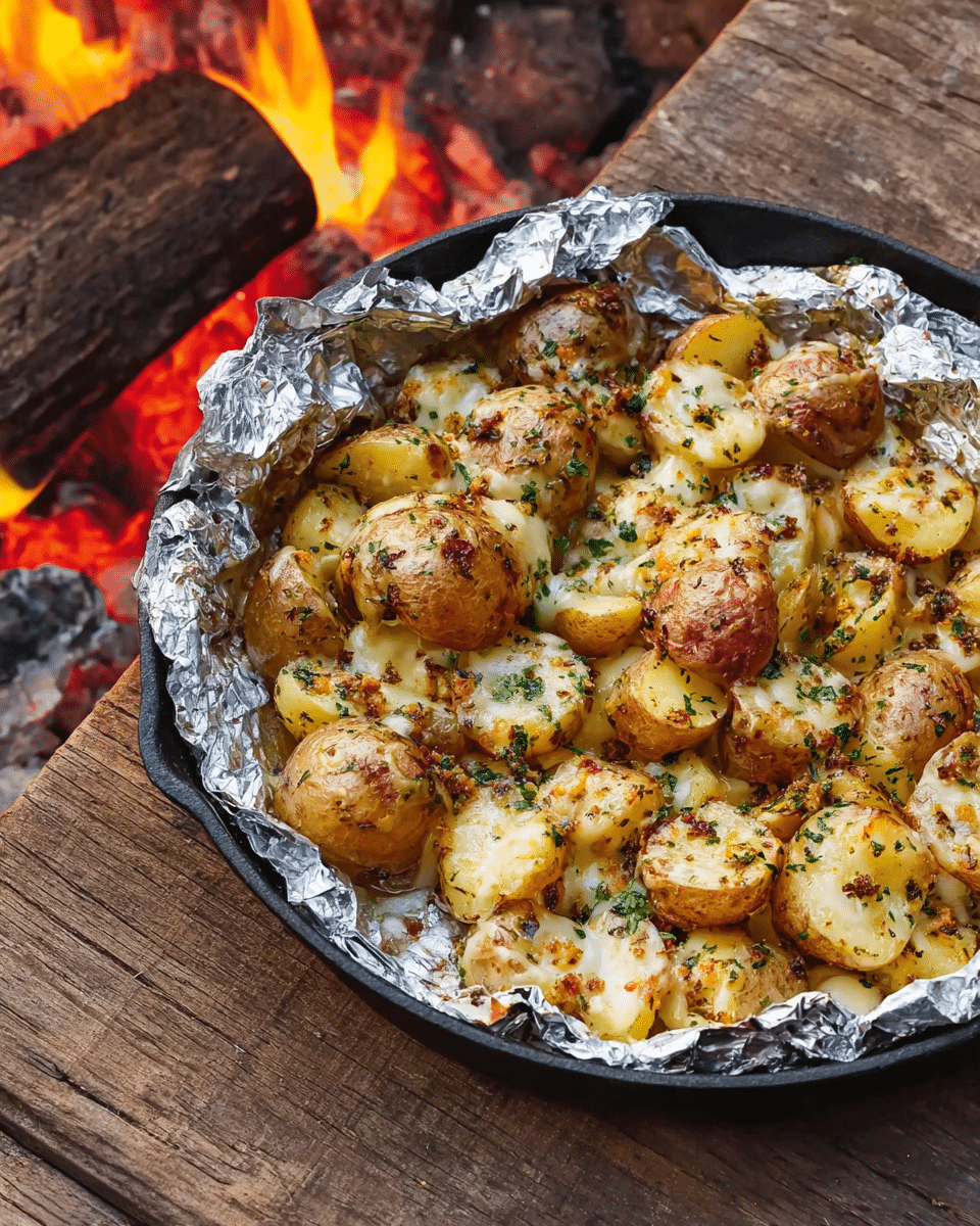 Cheesy Foil Pack Potatoes